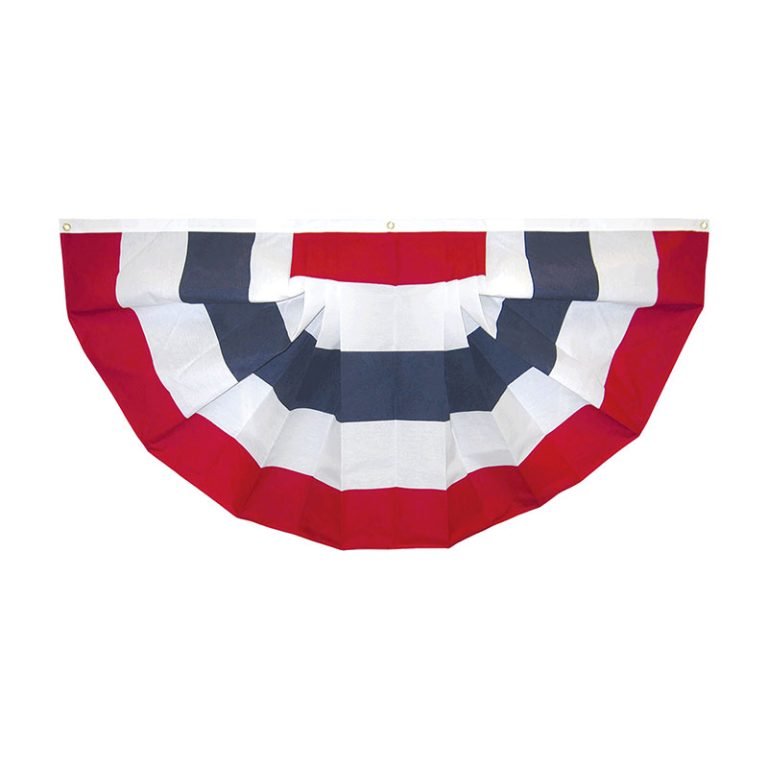 Pleated 5-Stripe Fan With Stars - W.G.N Flag & Decorating Co